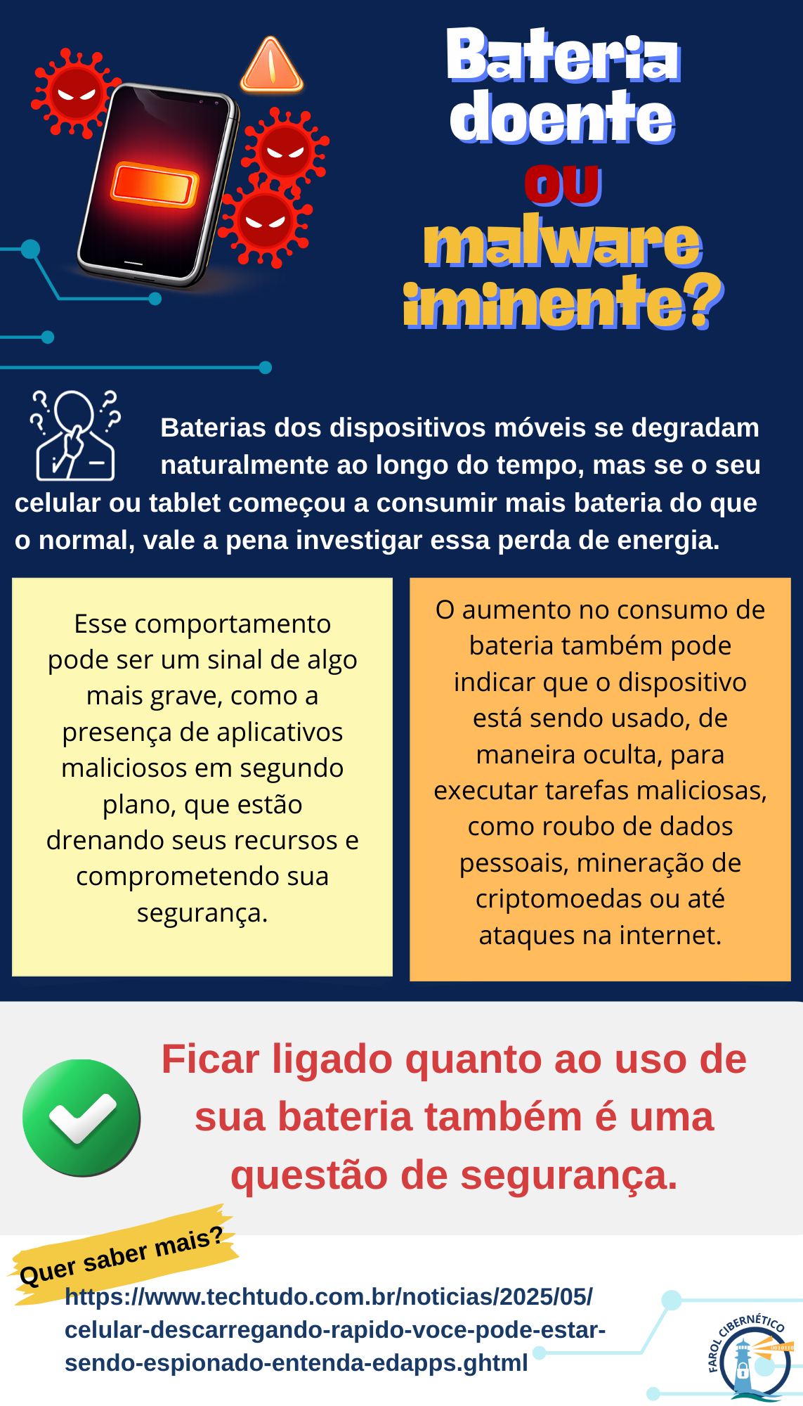 Campanha da Semana - Bateria doente ou ataque iminente | FAROL CIBERNÉTICO